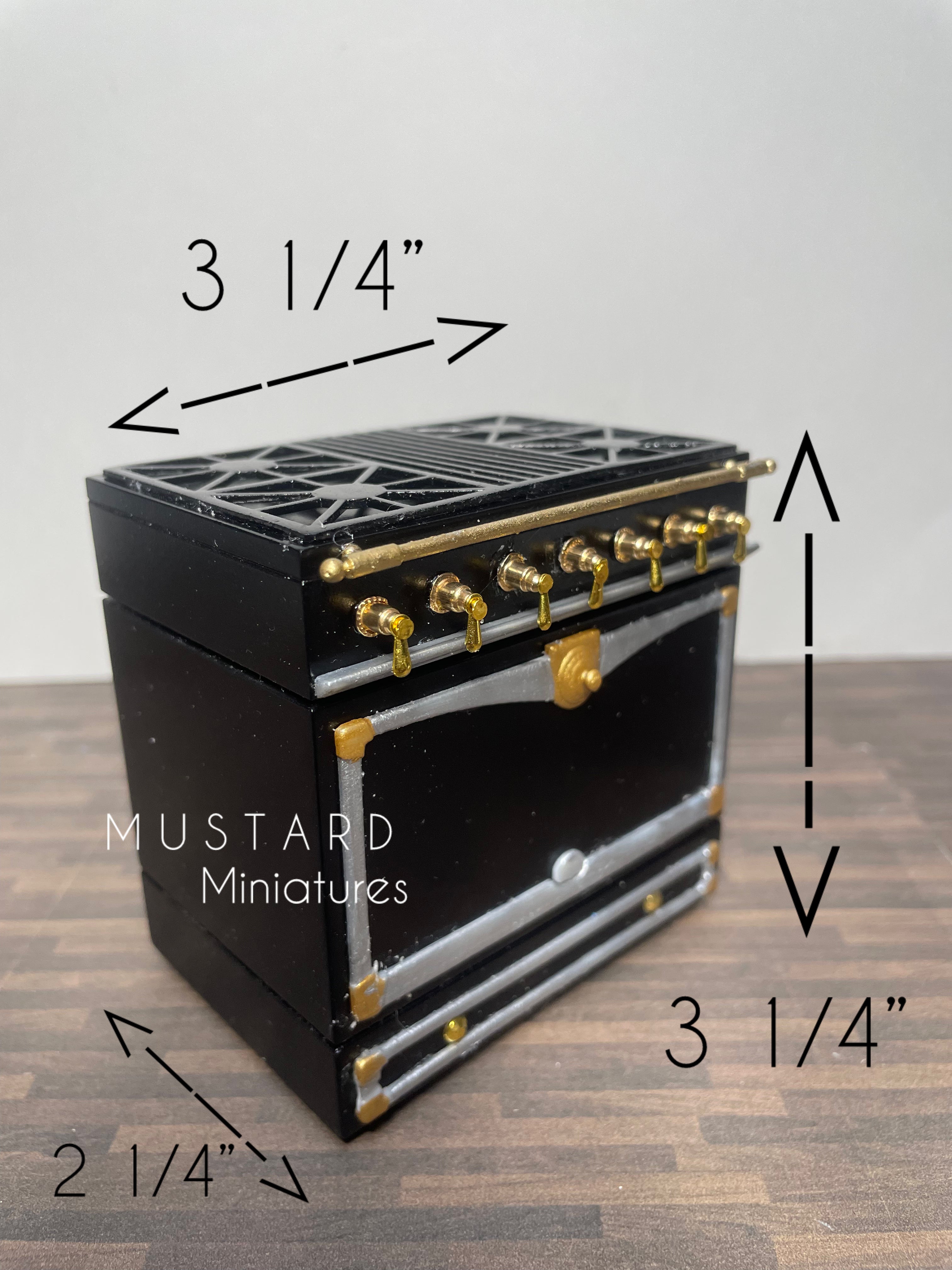 1:12 Scale Dollhouse Stove**Imperfect – Mustard Miniatures